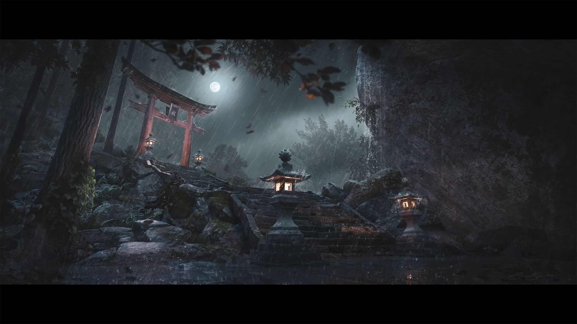ArtStation - Japanese Forest - Environment Concept