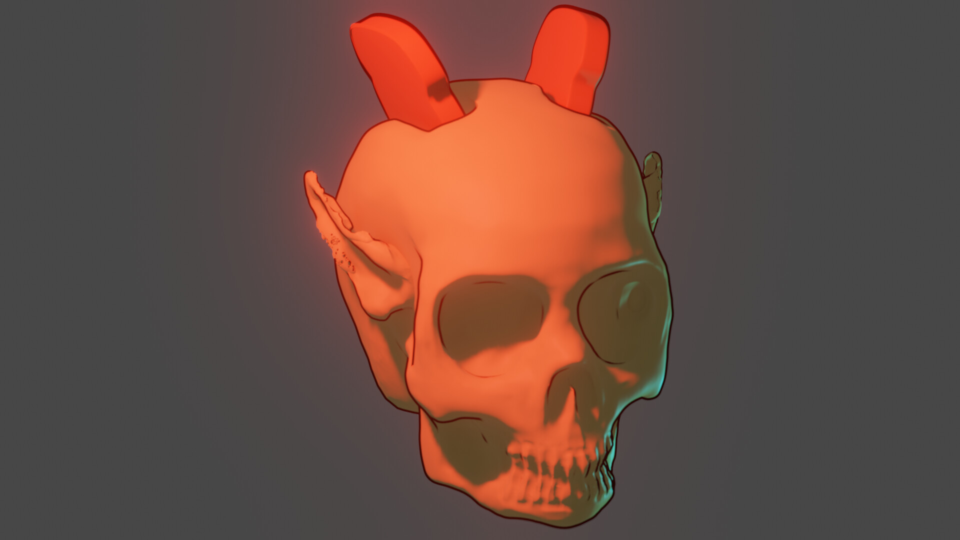 ArtStation - toaster skull in blender