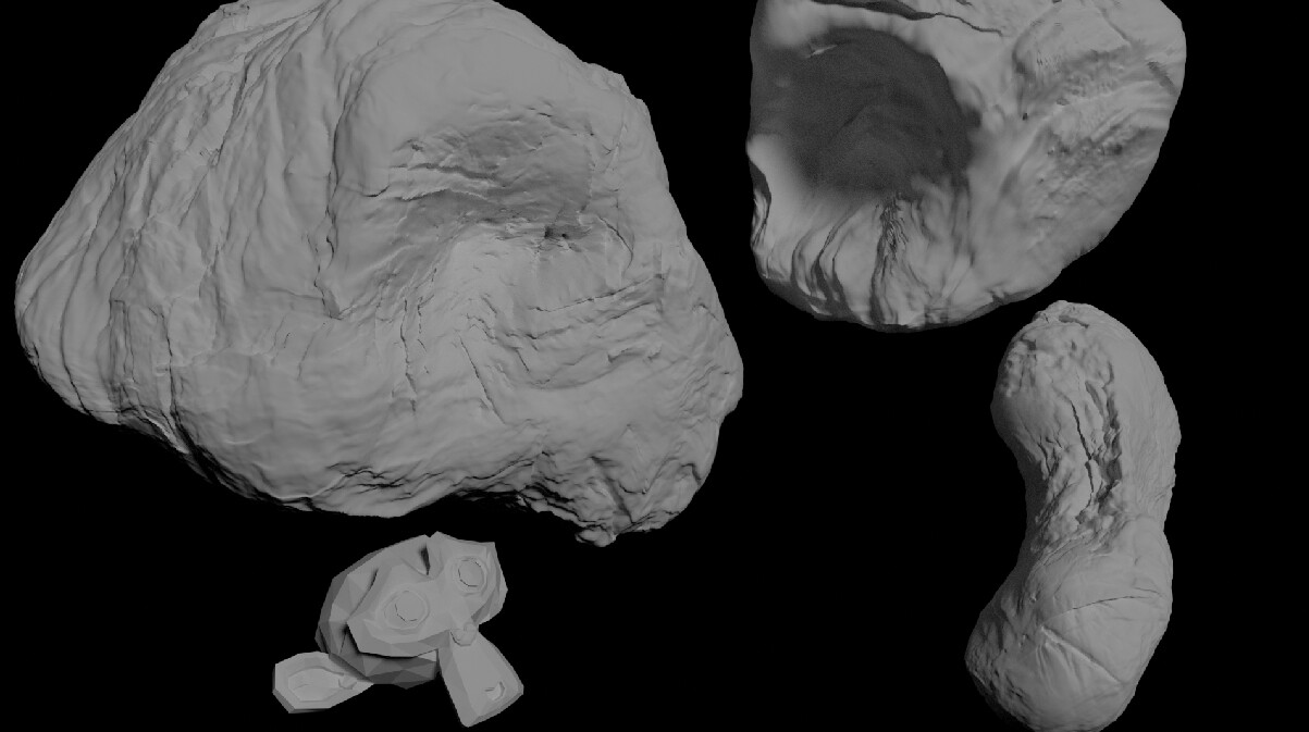 ArtStation - Asteroid/Rock Render