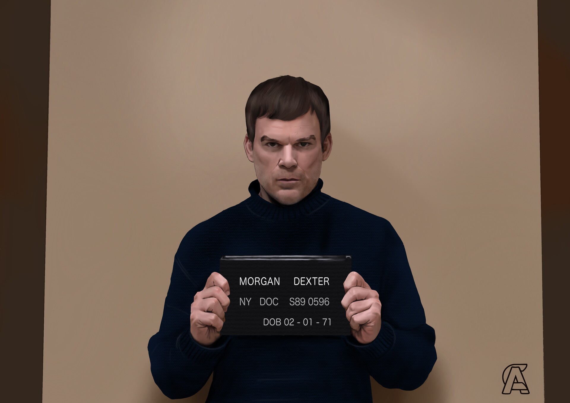 ArtStation - Illustration Dexter Morgan in the New Blood series