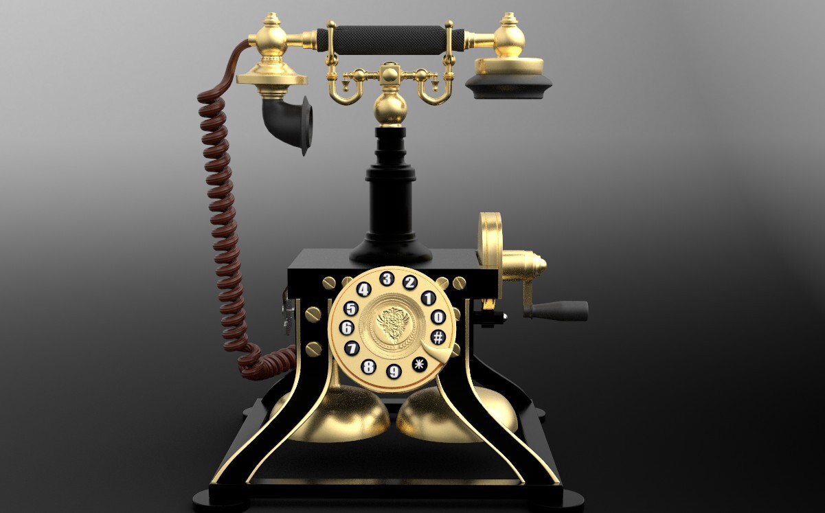 ArtStation - 3D Modelling and texturing of old Telephone
