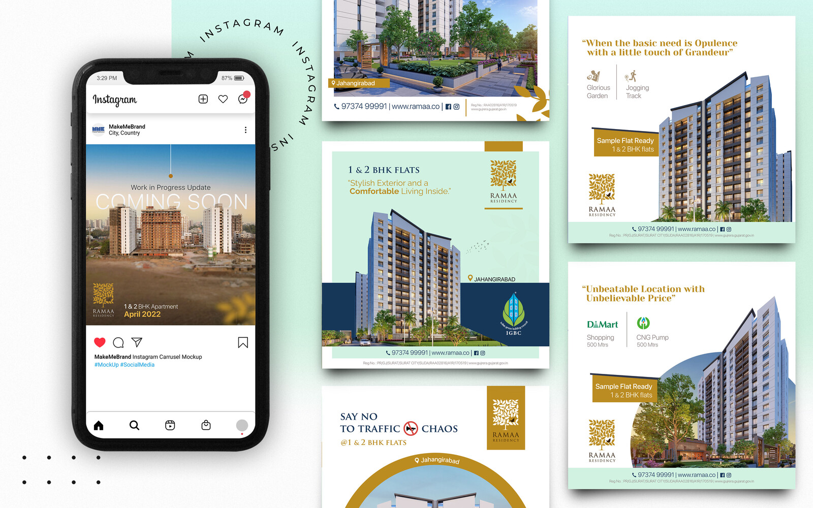Parth - Social Media Posts Design | Real Estate Developer