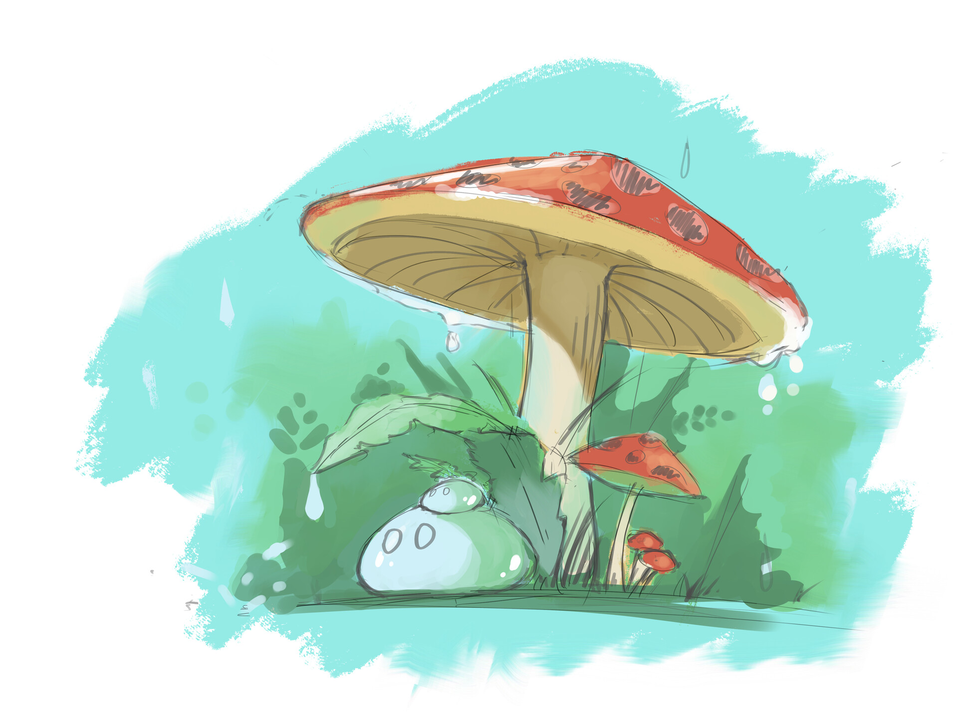 ArtStation - Slime and Mushroom