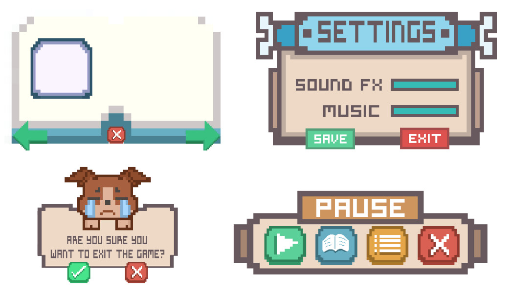 ArtStation - User Interface - Pixel Art 1