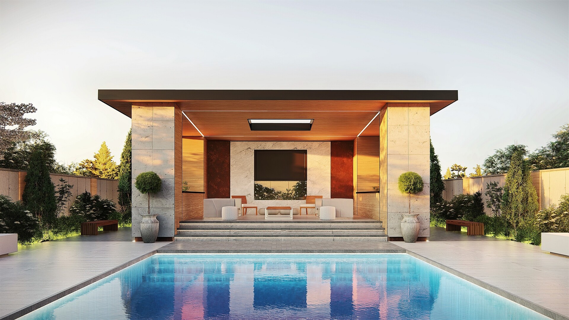 ArtStation - Modern Pool Backyard V1