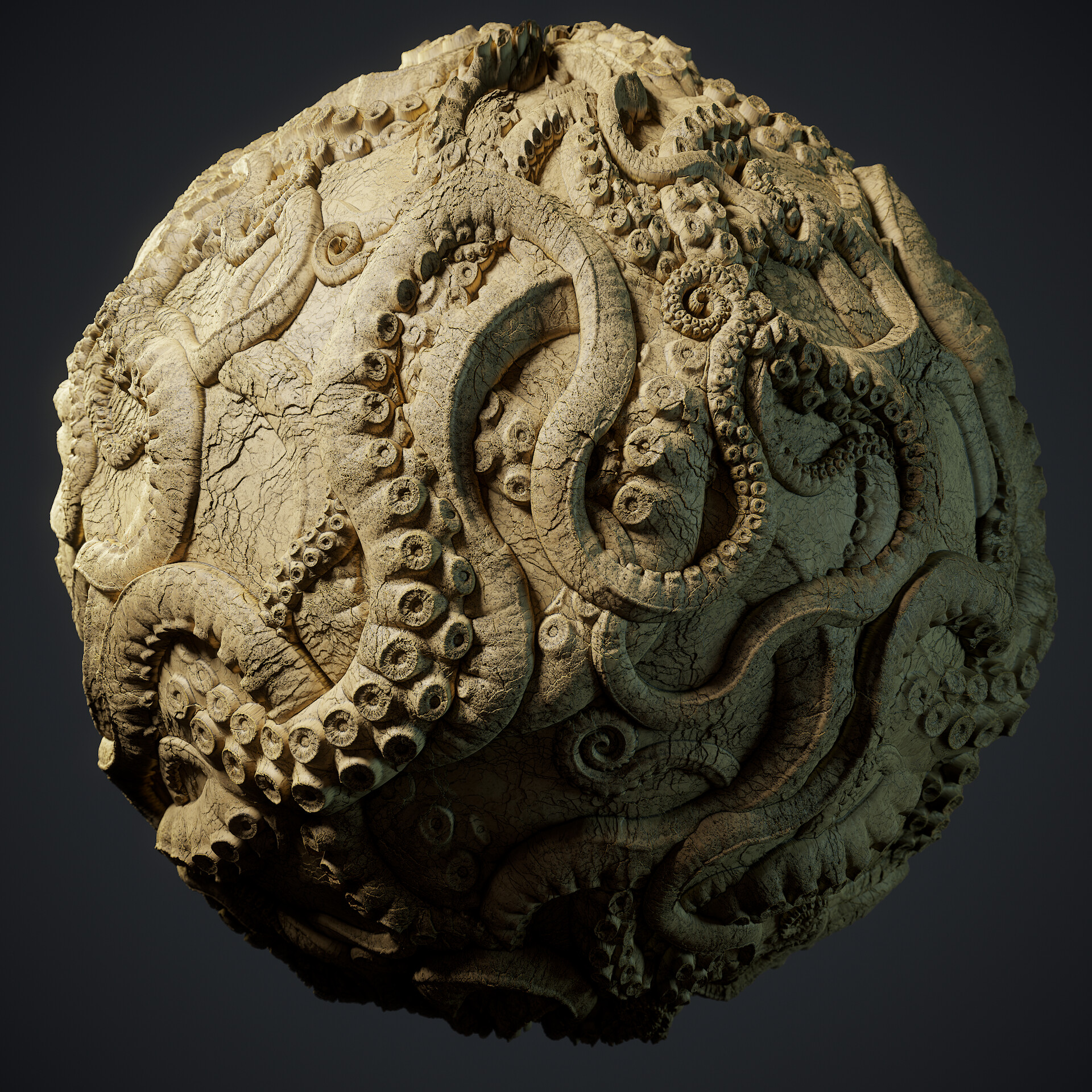 ArtStation - Stone Tentacle Tileable Material