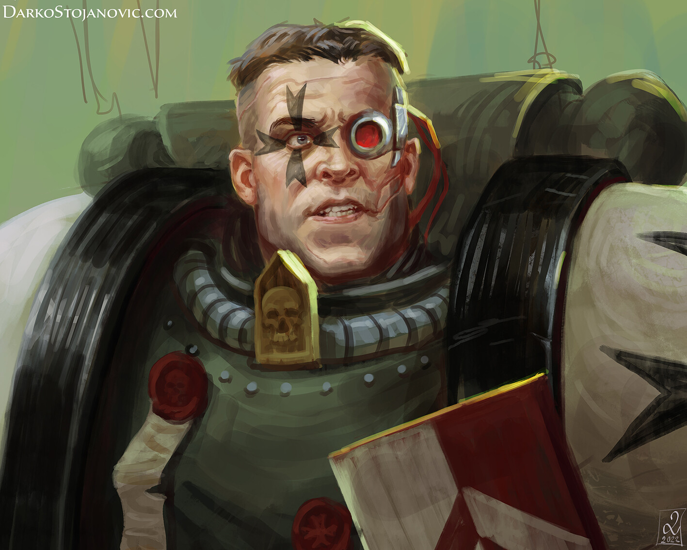 ArtStation - Space Marine portrait sketches 01