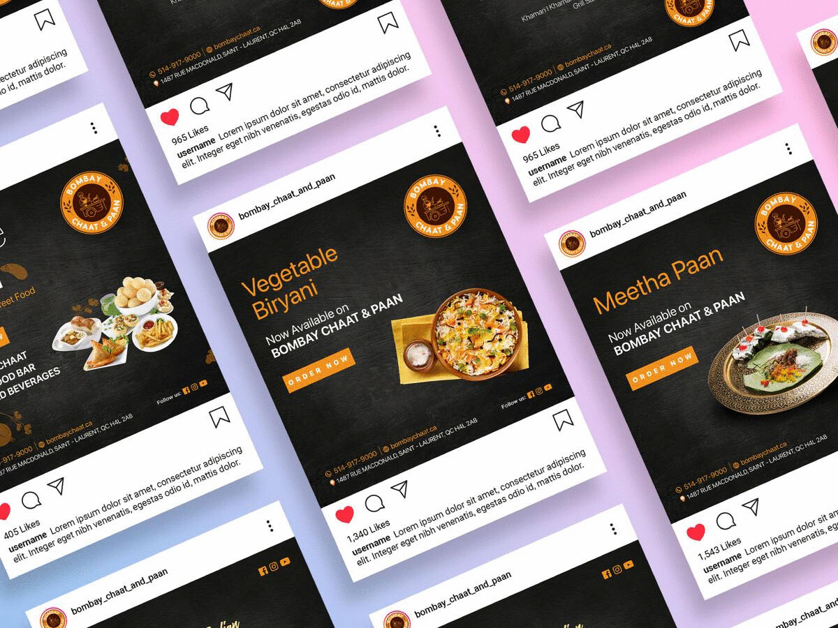 ArtStation - Social Media Post Design for Restaurat in Canada (work by ...