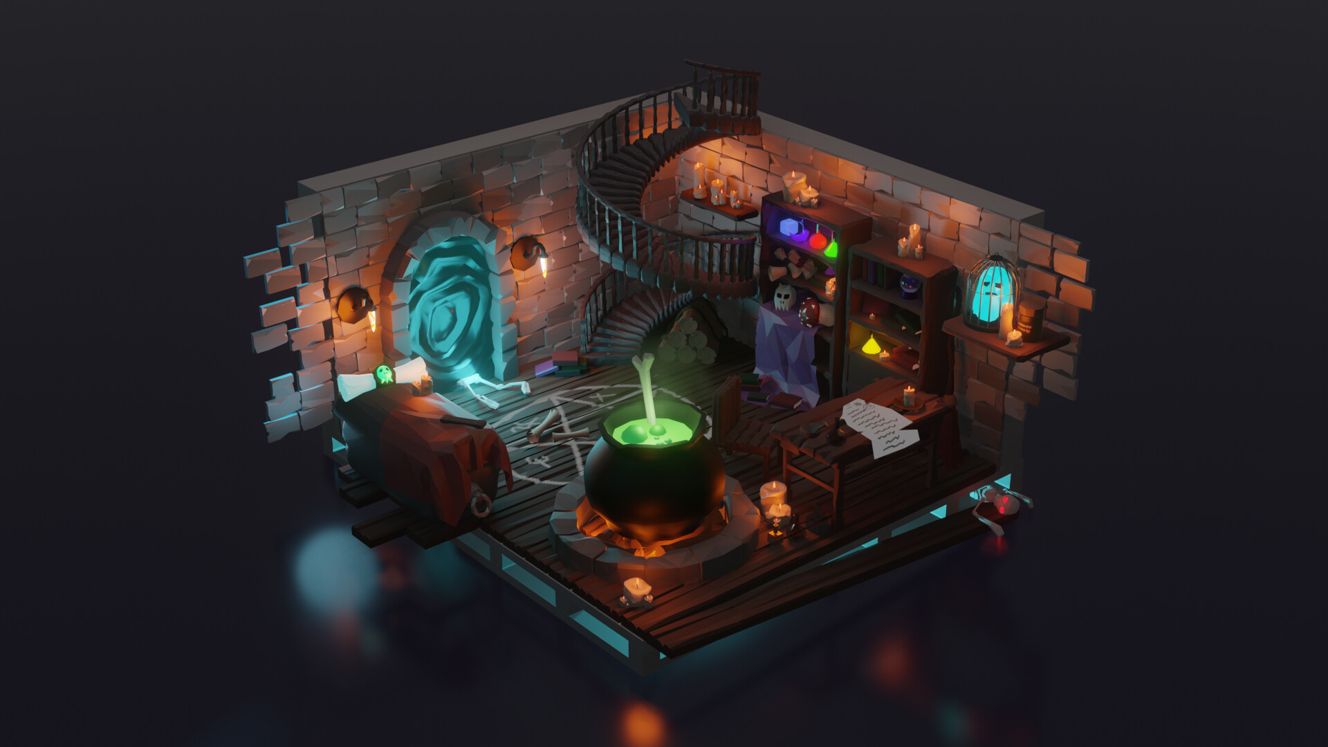 ArtStation - Skeleton mage house