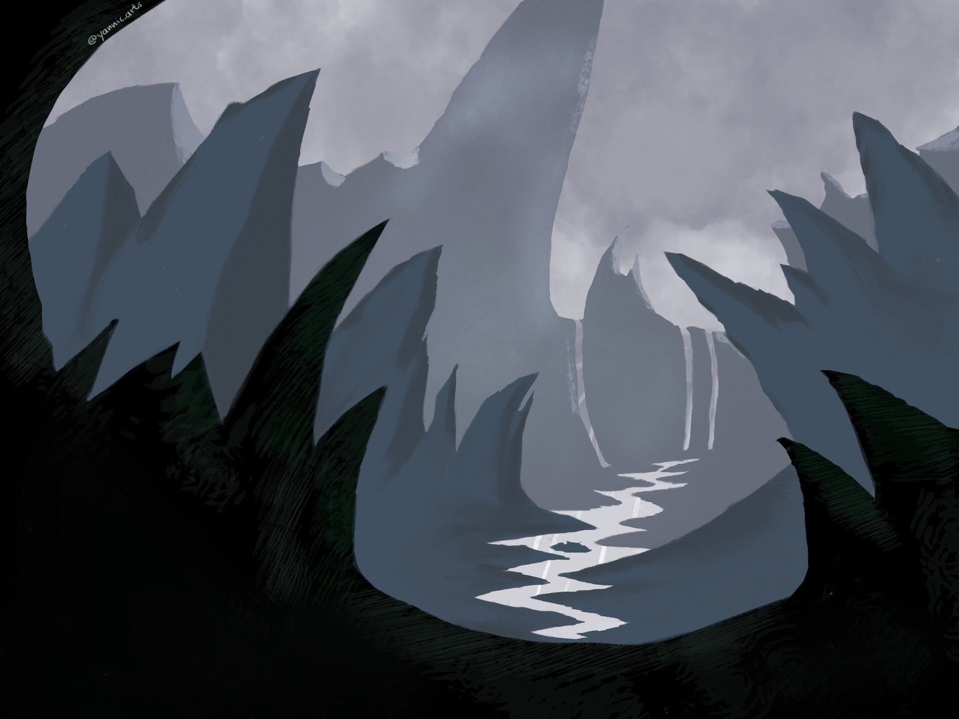 ArtStation - Rugged cliffs