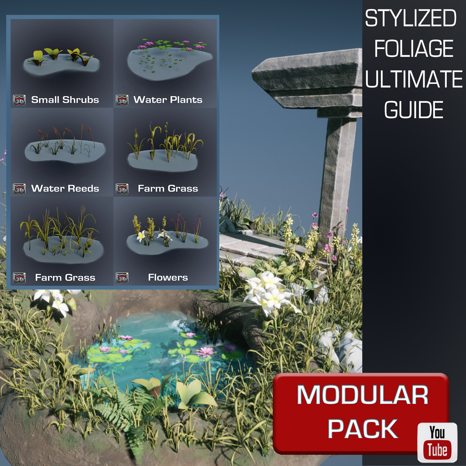 3D Tudor - Foliage Plants for Unreal Engine 5 & Blender