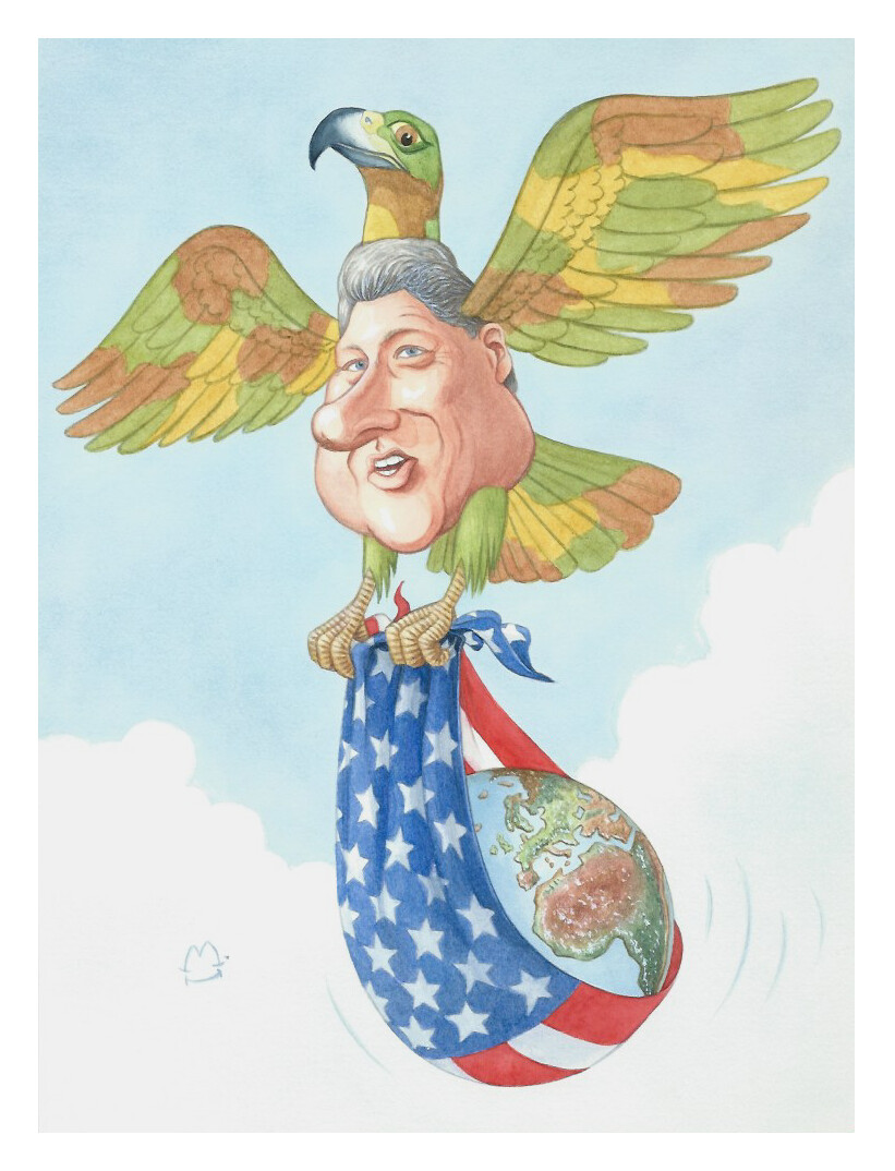 ArtStation - Bill Clinton watches over the world