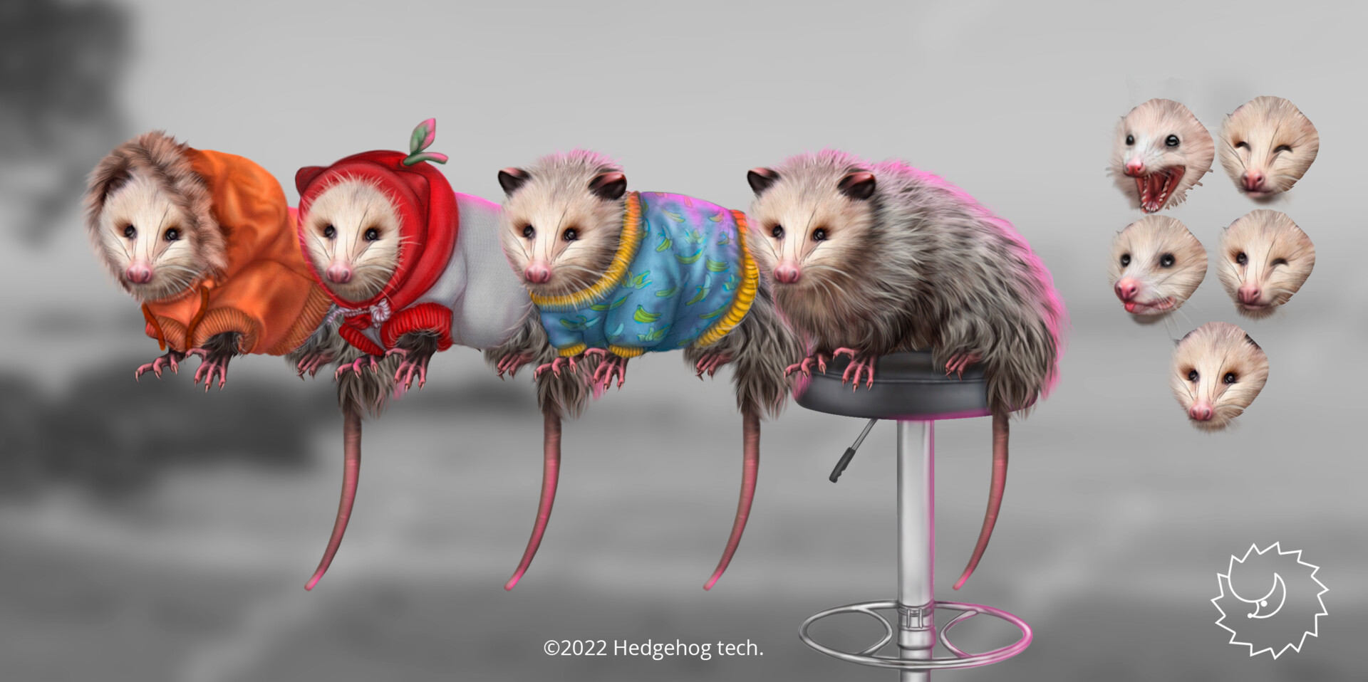 ArtStation - Possum for a visual novel