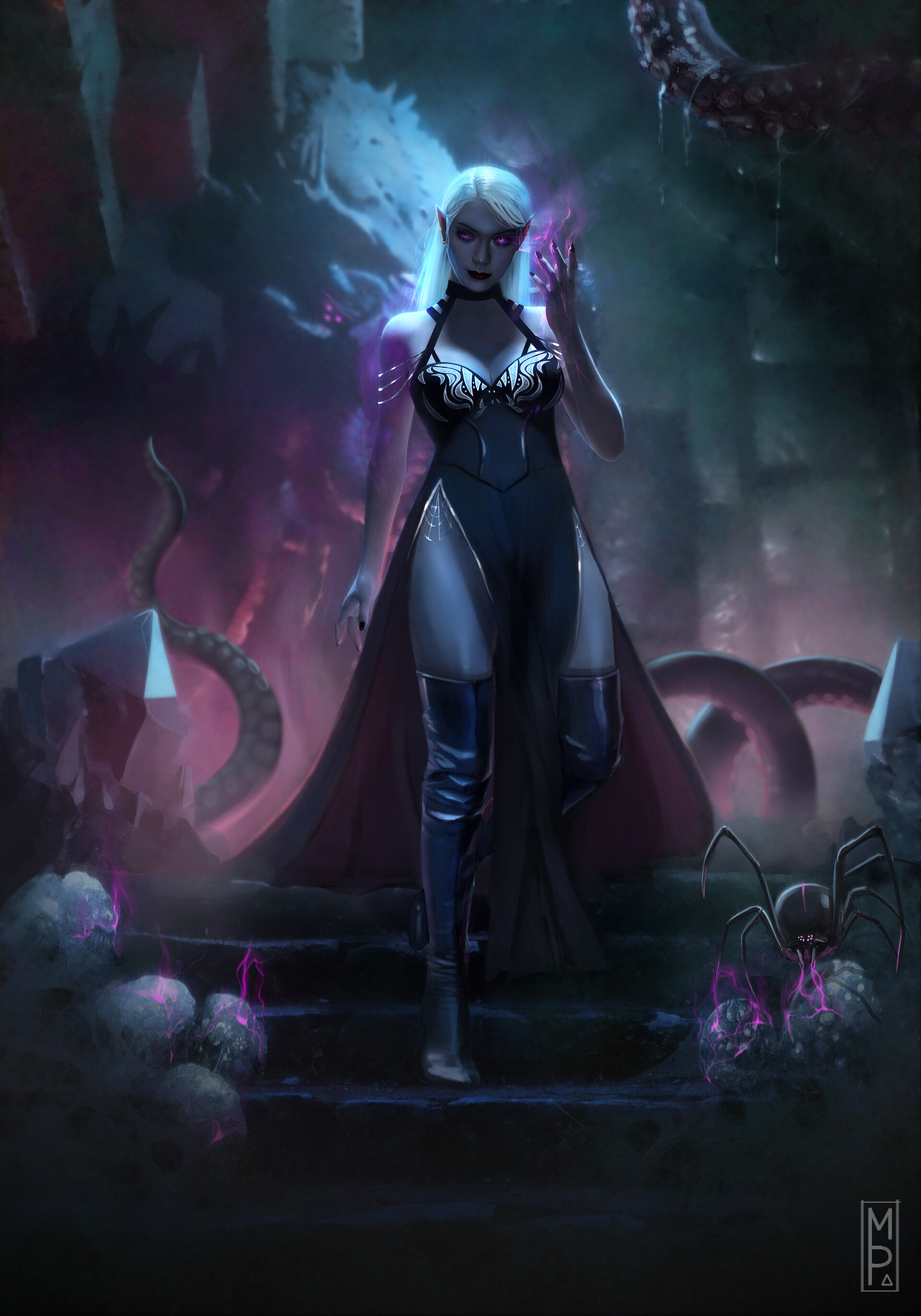 ArtStation - Drow warlock