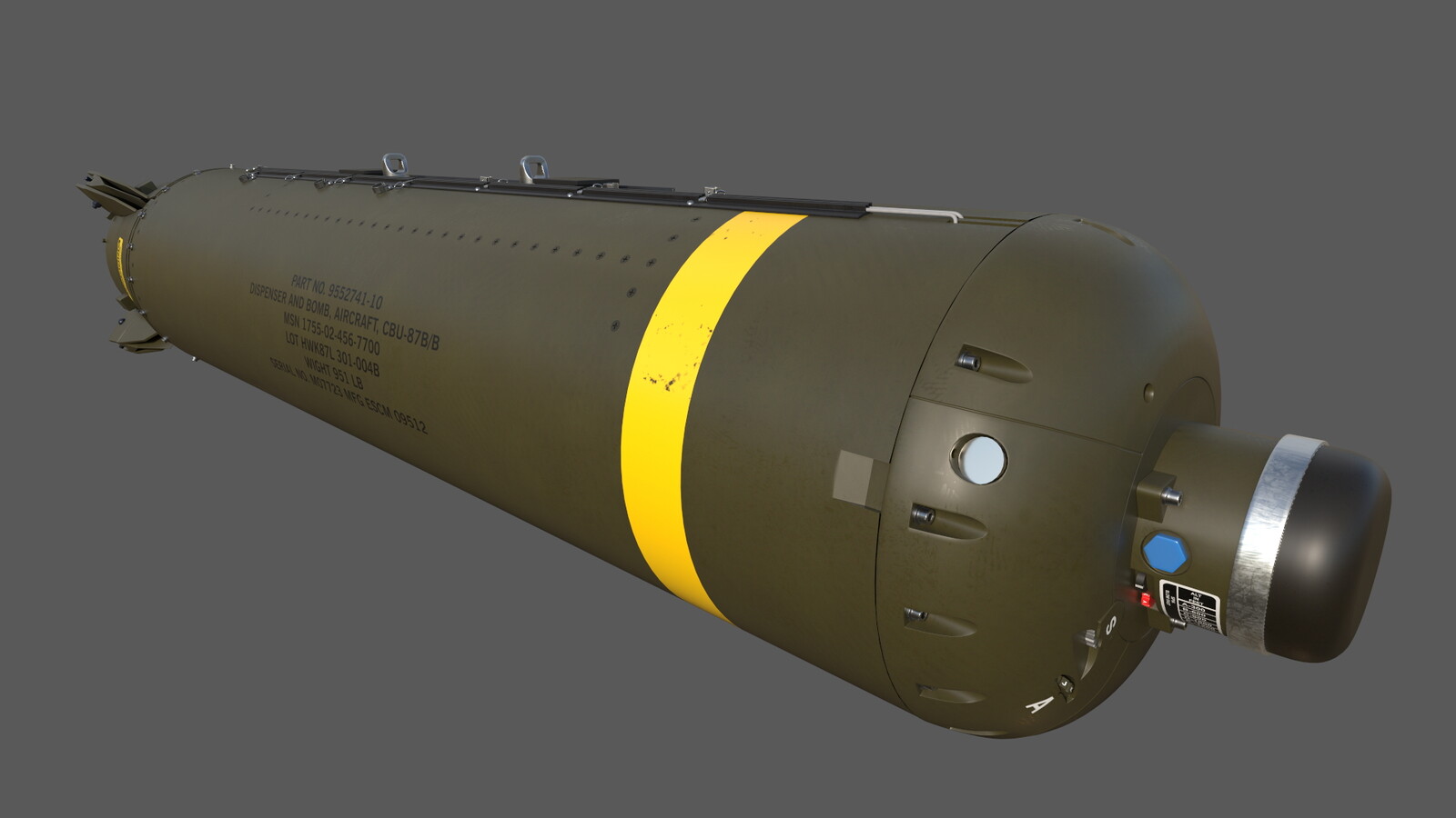 Denis Galayko - CBU-87 and CBU-103 Combined Effects Munition 3D models