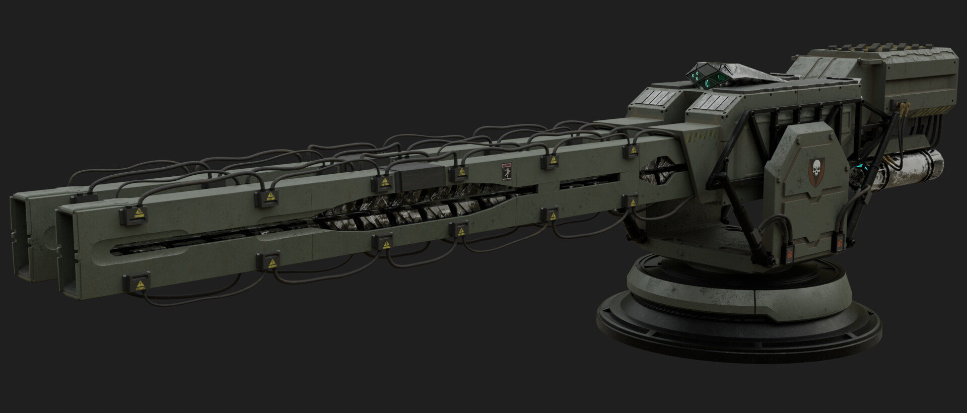 ArtStation - Stationary gauss turret