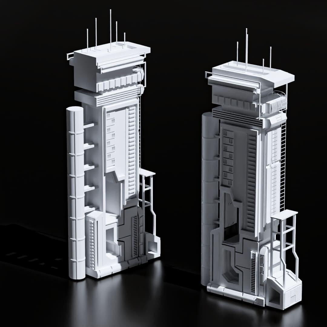 ArtStation - Sci-fi buildings