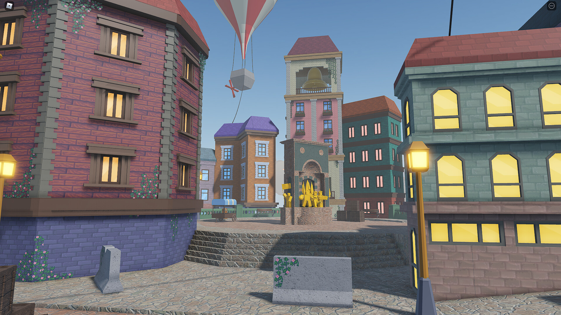 steampunk floating city