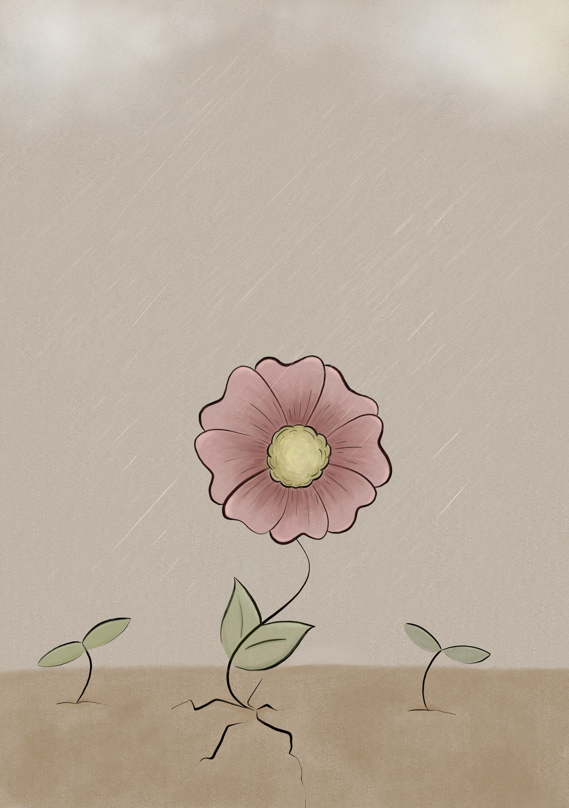 ArtStation - Flower in Rain