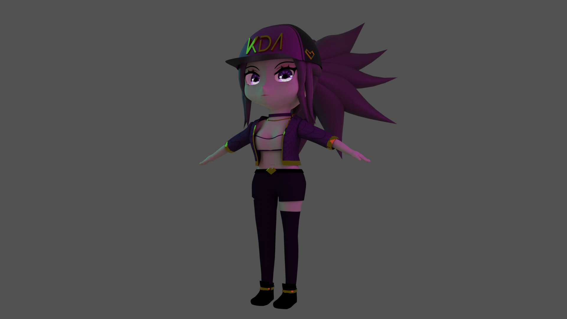 ArtStation - League of Legends Chibi Akali KDA