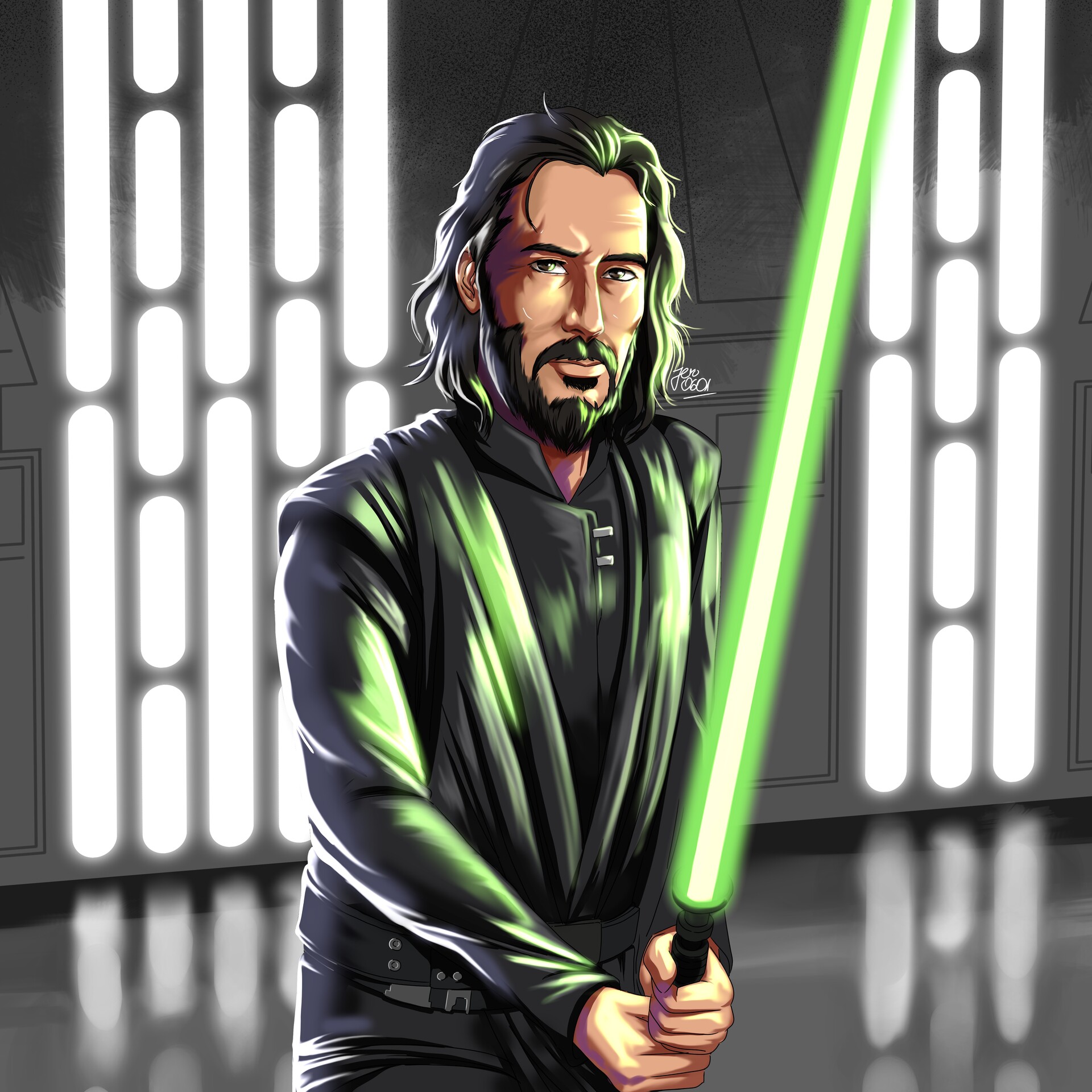 ArtStation - John Wick, Jedi Master