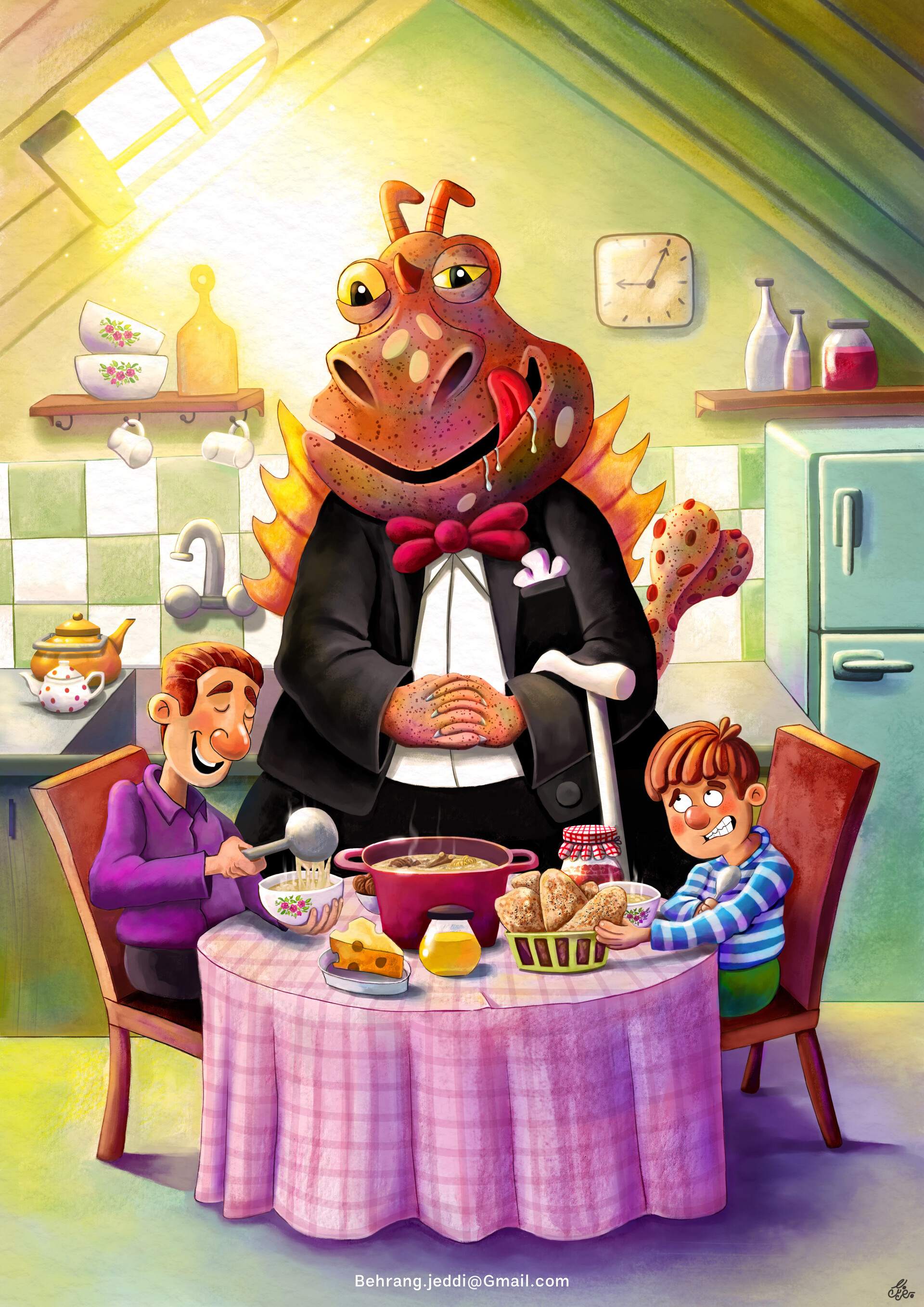 ArtStation - Illustration for ''handsome dragon'' challenge