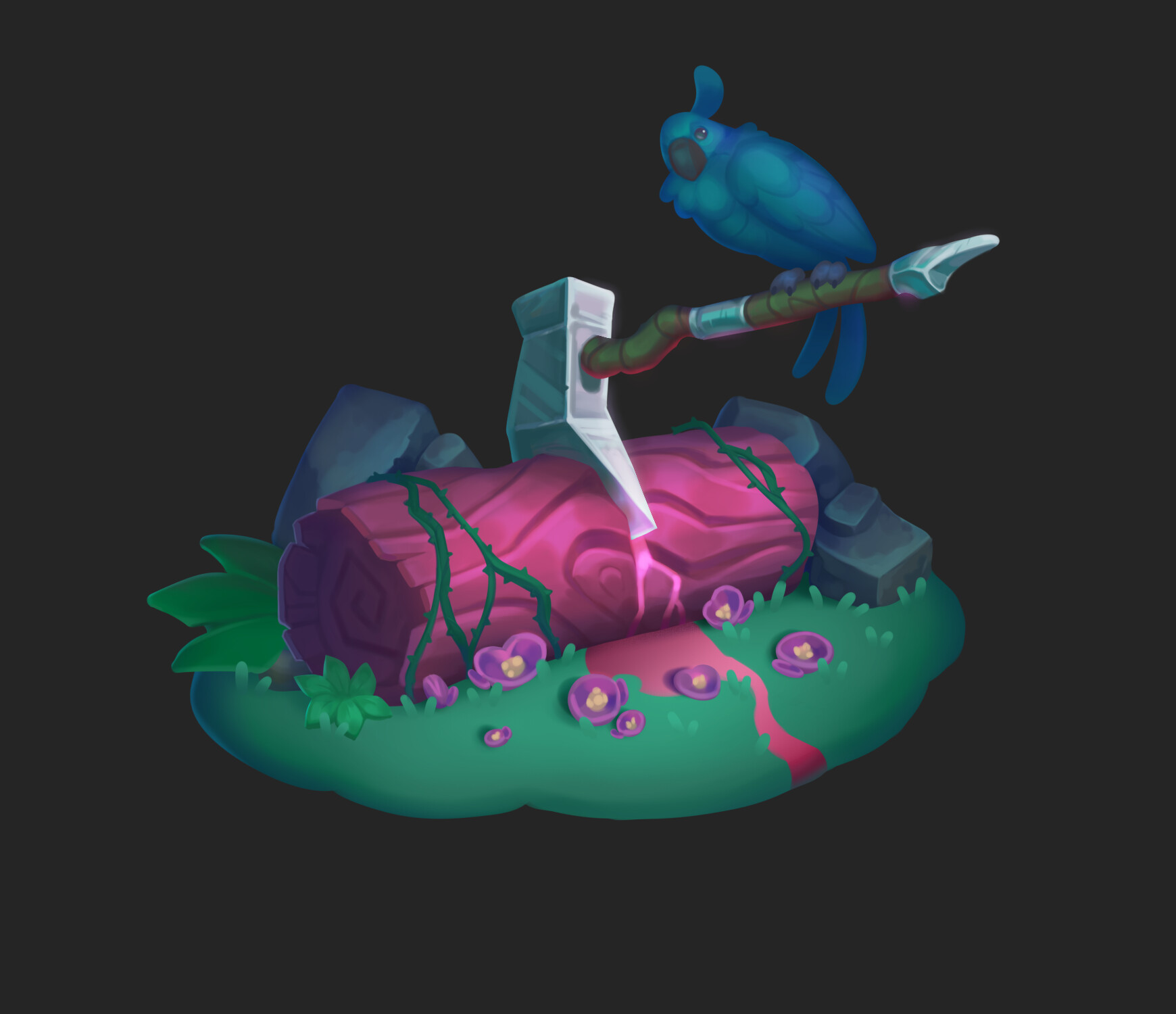 ArtStation - wounded magic log