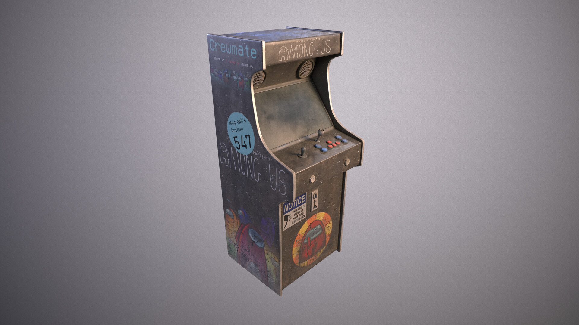 ArtStation - Old arcade machine Among Us at auction