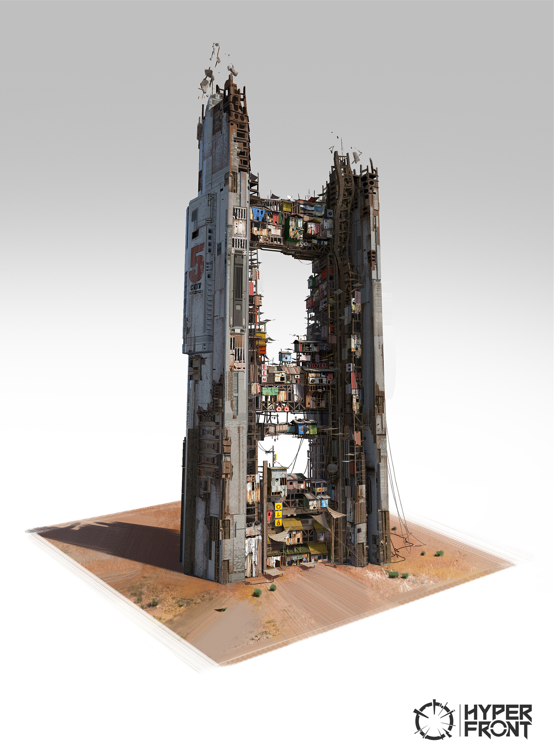 ArtStation - Waste land future city concept