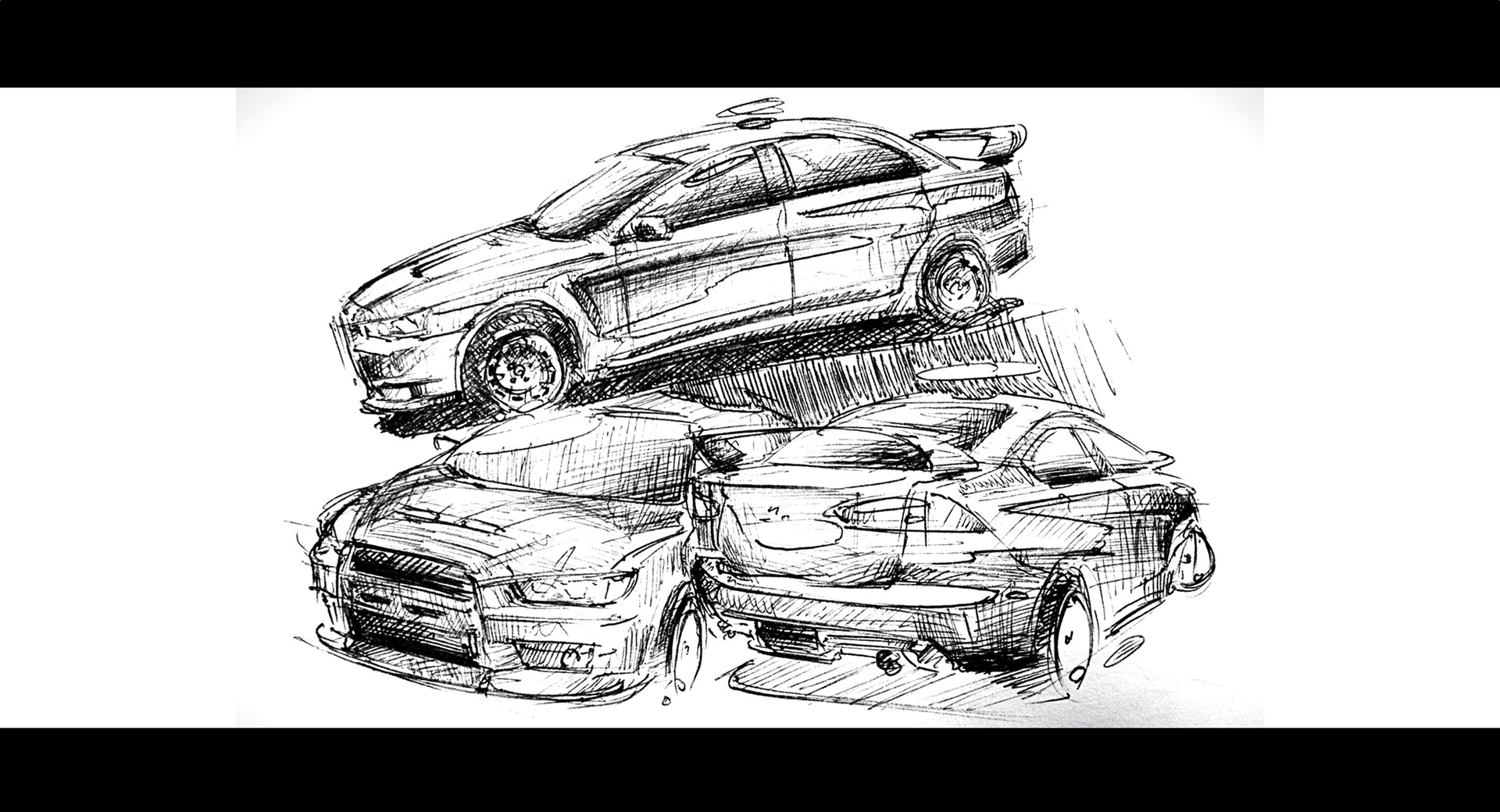 how to draw japanese cars