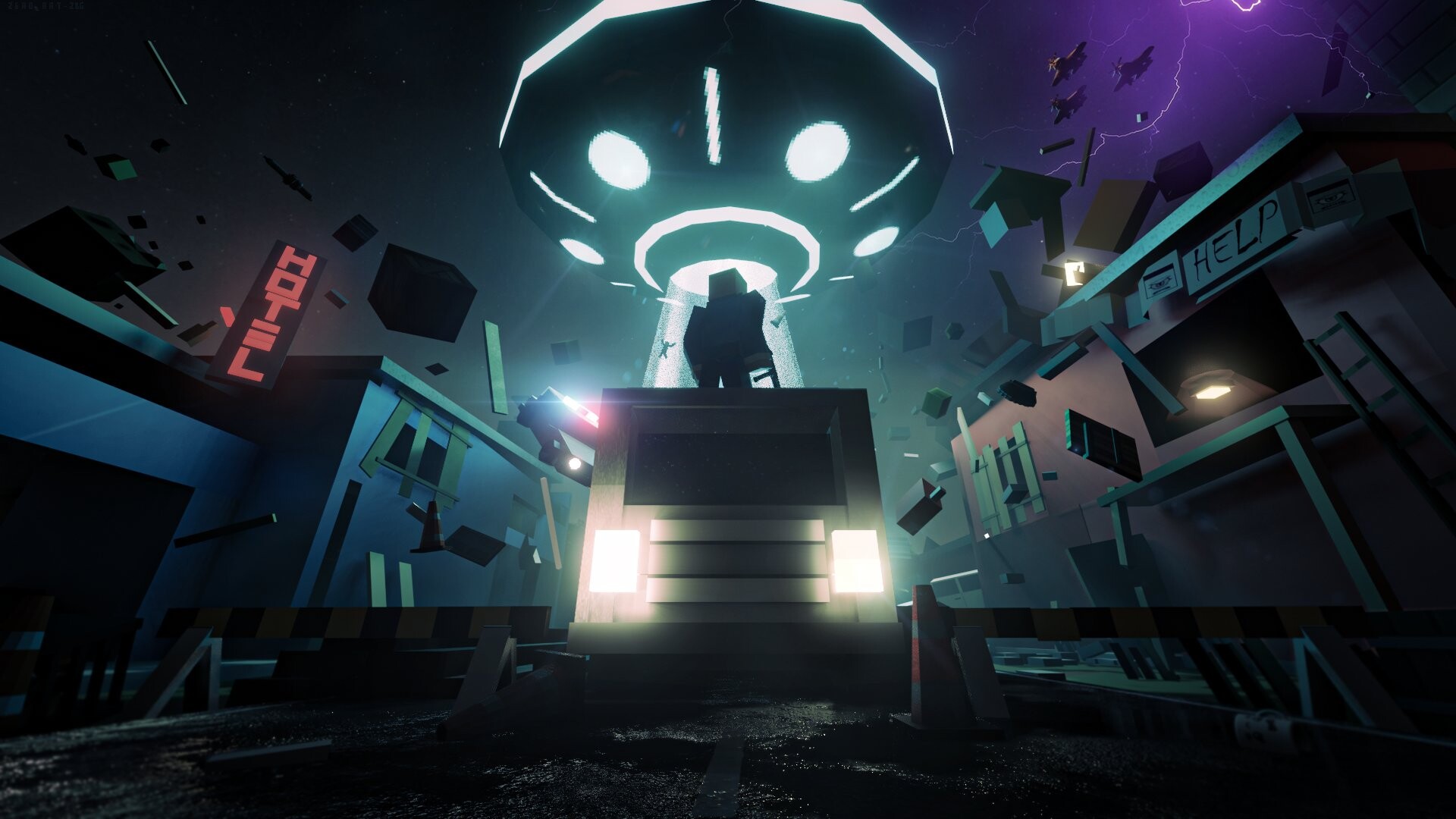 ArtStation - Game: Krunker.io Scene Art (Blender + Photoshop)