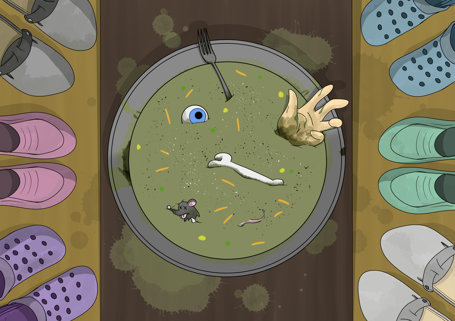 ArtStation - Illustration_2021_too many cooks spoil the broth