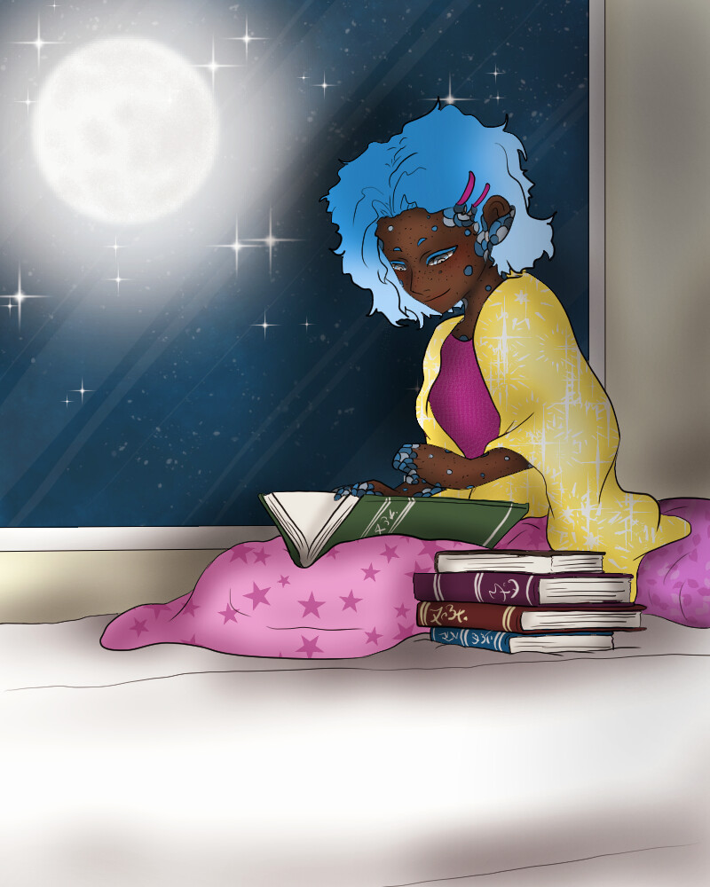 ArtStation - Nighttime Reading