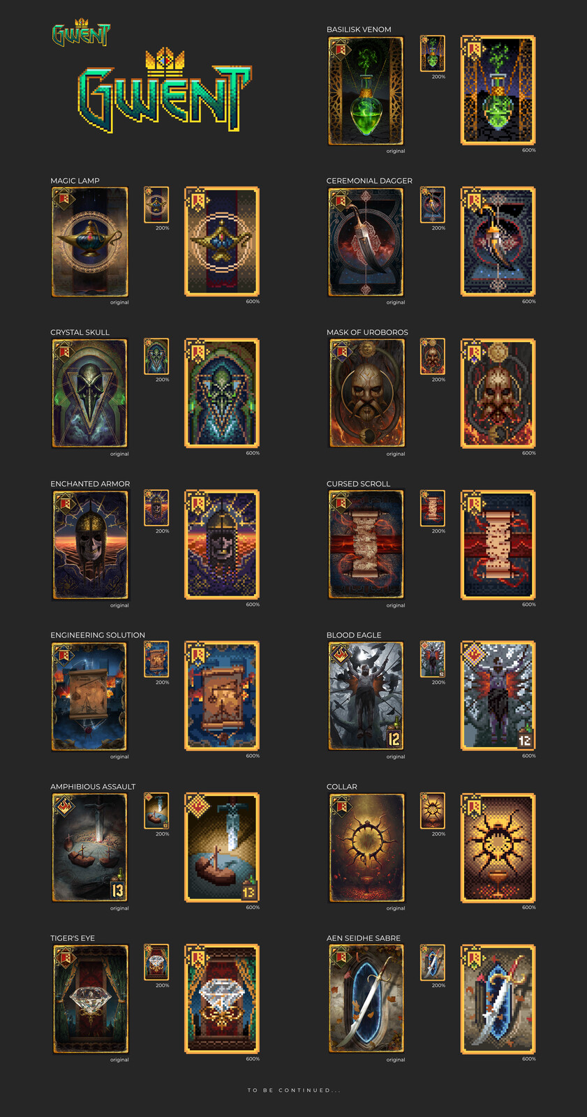 Sylvain Klein - Gwent card game - pixel art edition