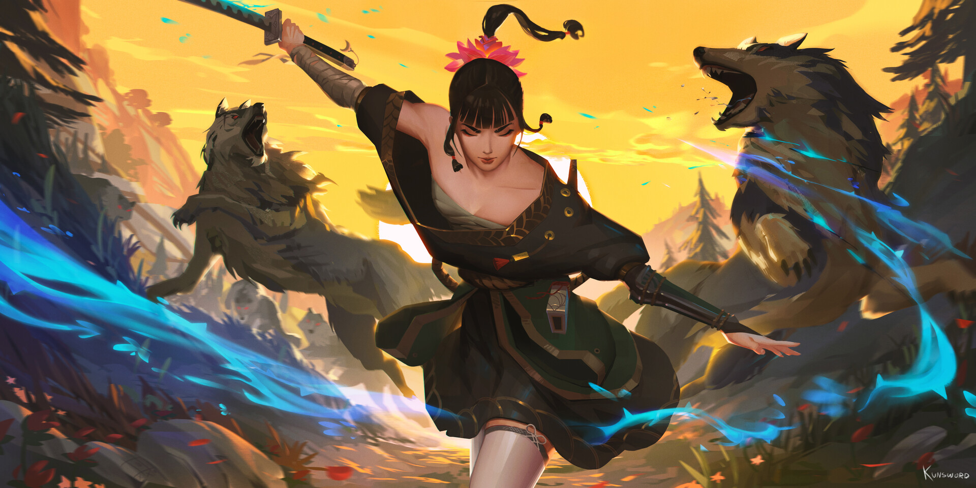 ArtStation - AYA - Dance with the wolves