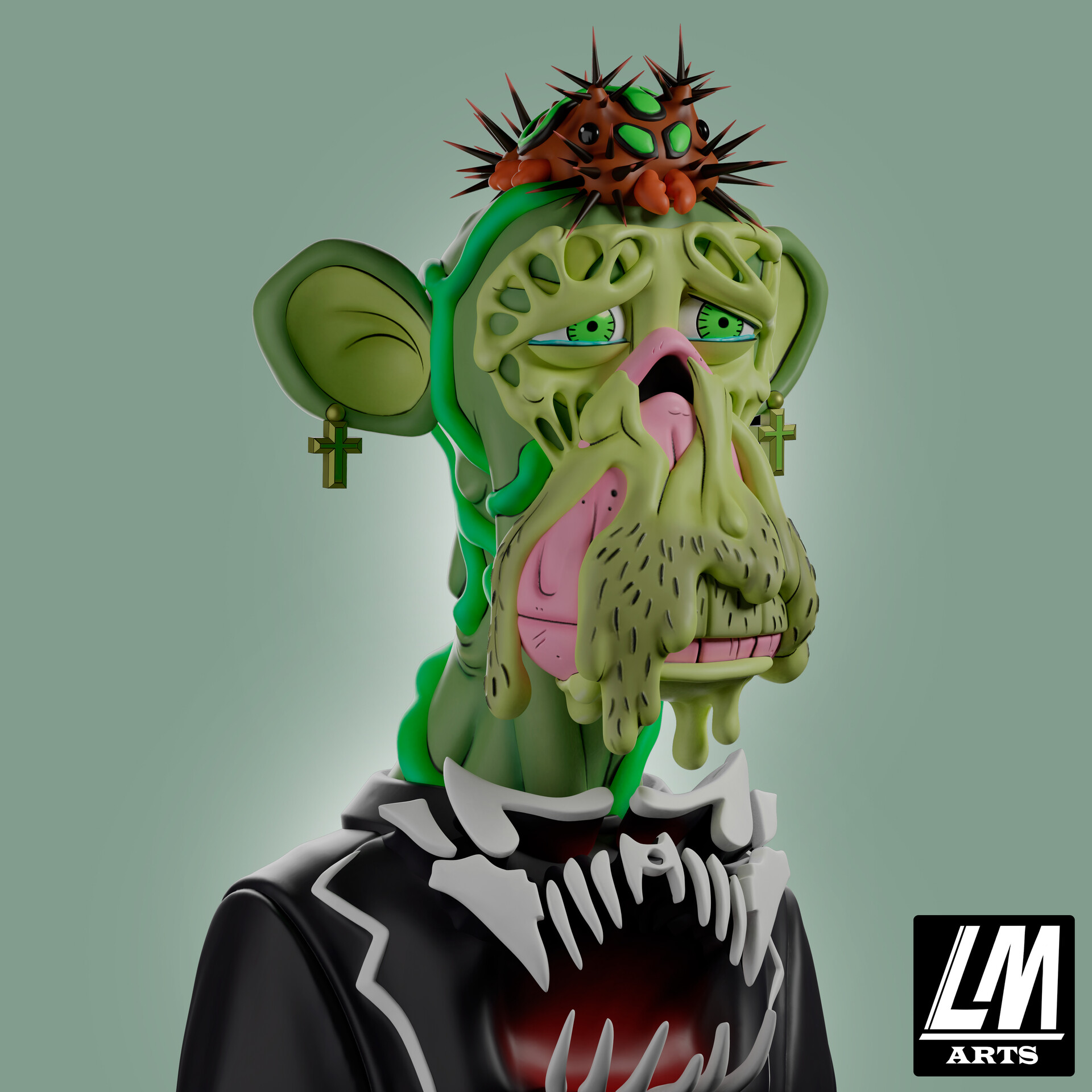 ArtStation - Mutant Bored Ape Bust (Fanart)