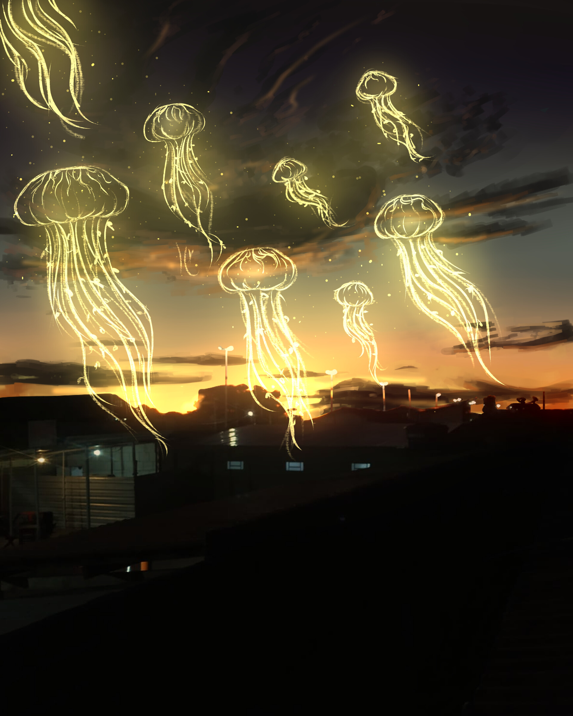 ArtStation - Jellyfish in the sky