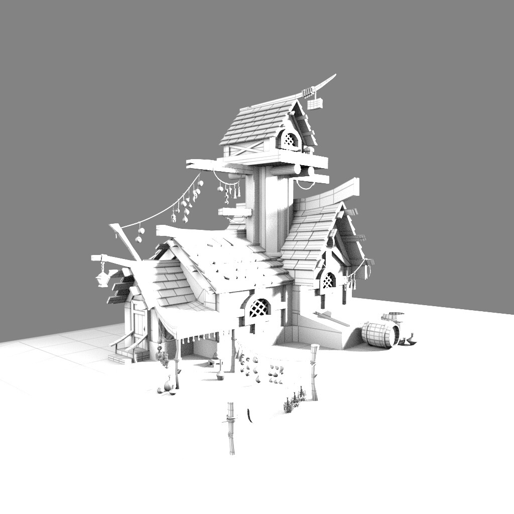 John Pinto - Smirnov School BG illustration(3D Model and texturing)