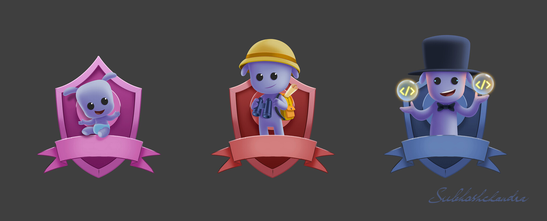 ArtStation - Gaming Badges Concept