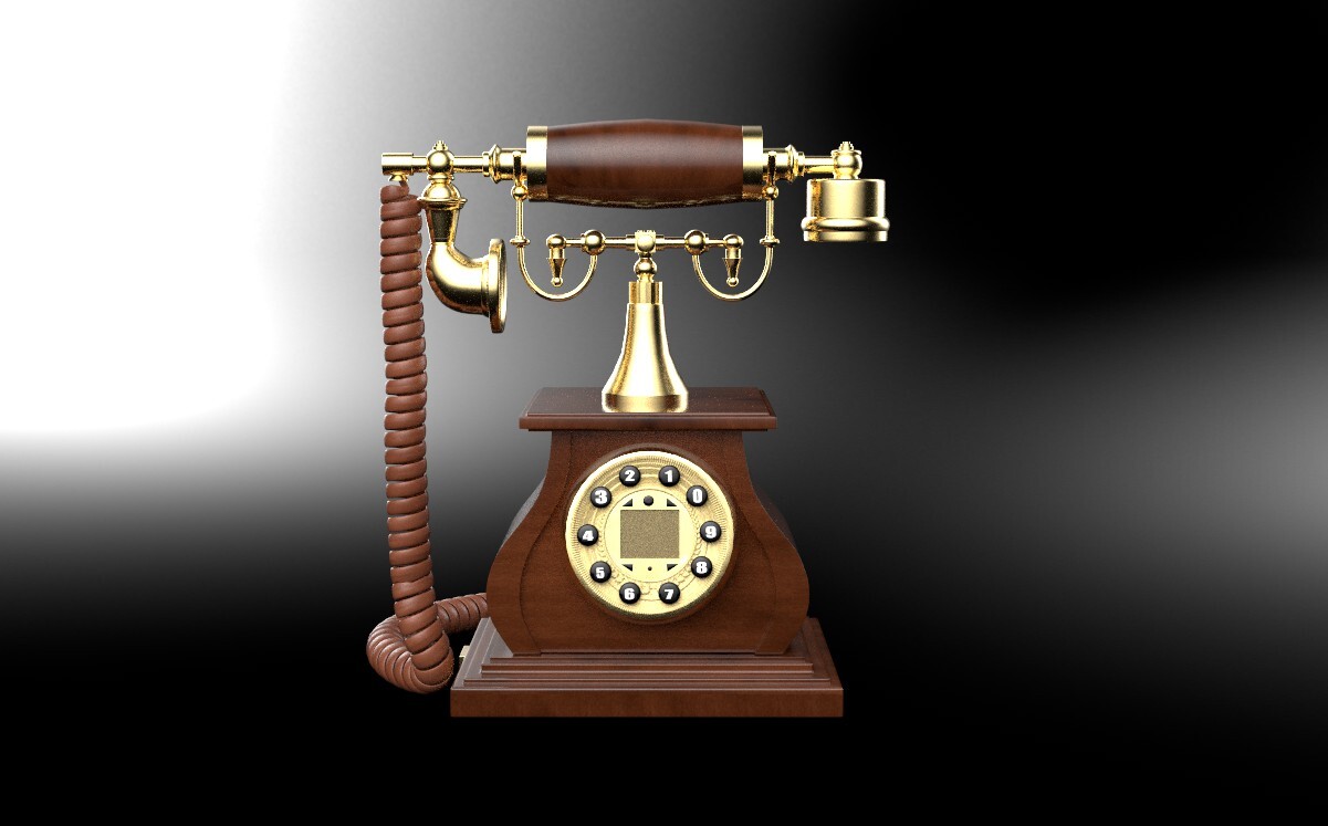 ArtStation - 3D Modelling and texturing of old Telephone