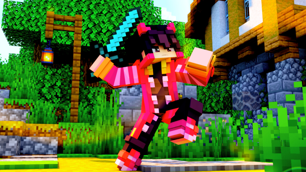 ArtStation - "Practice" Minecraft Render Pose