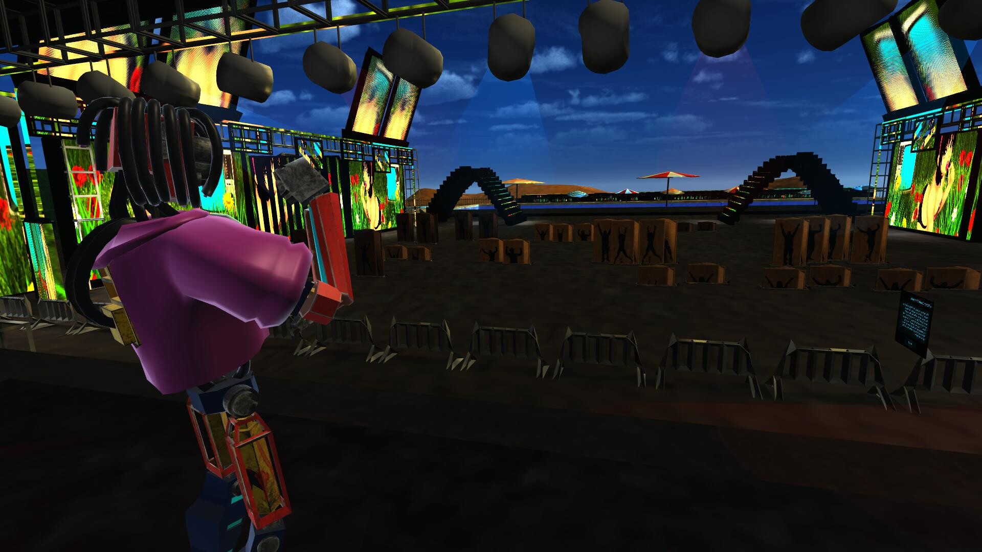 ArtStation - Low Poly Old military base converted to a concert party