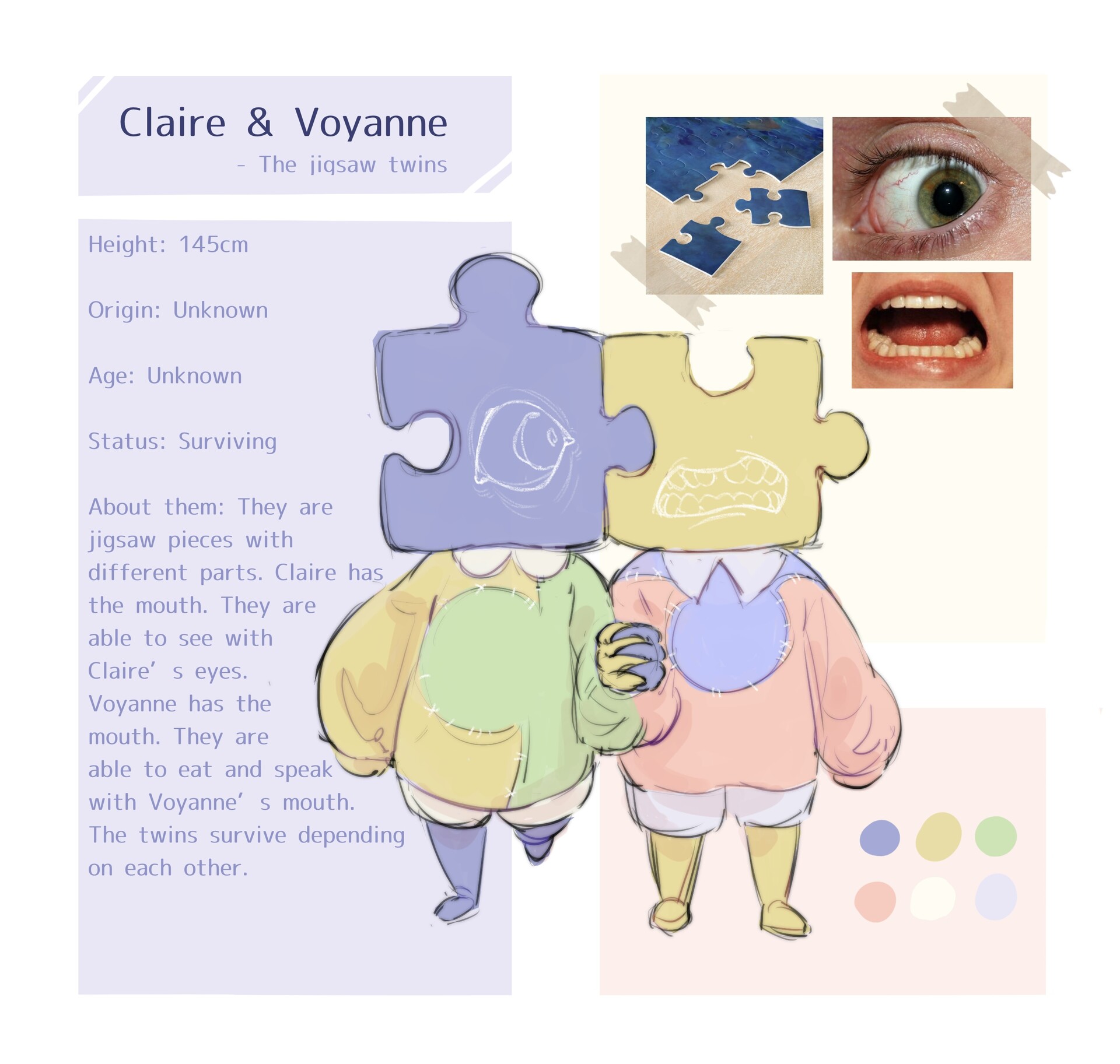 ArtStation - The jigsaw twins - character design