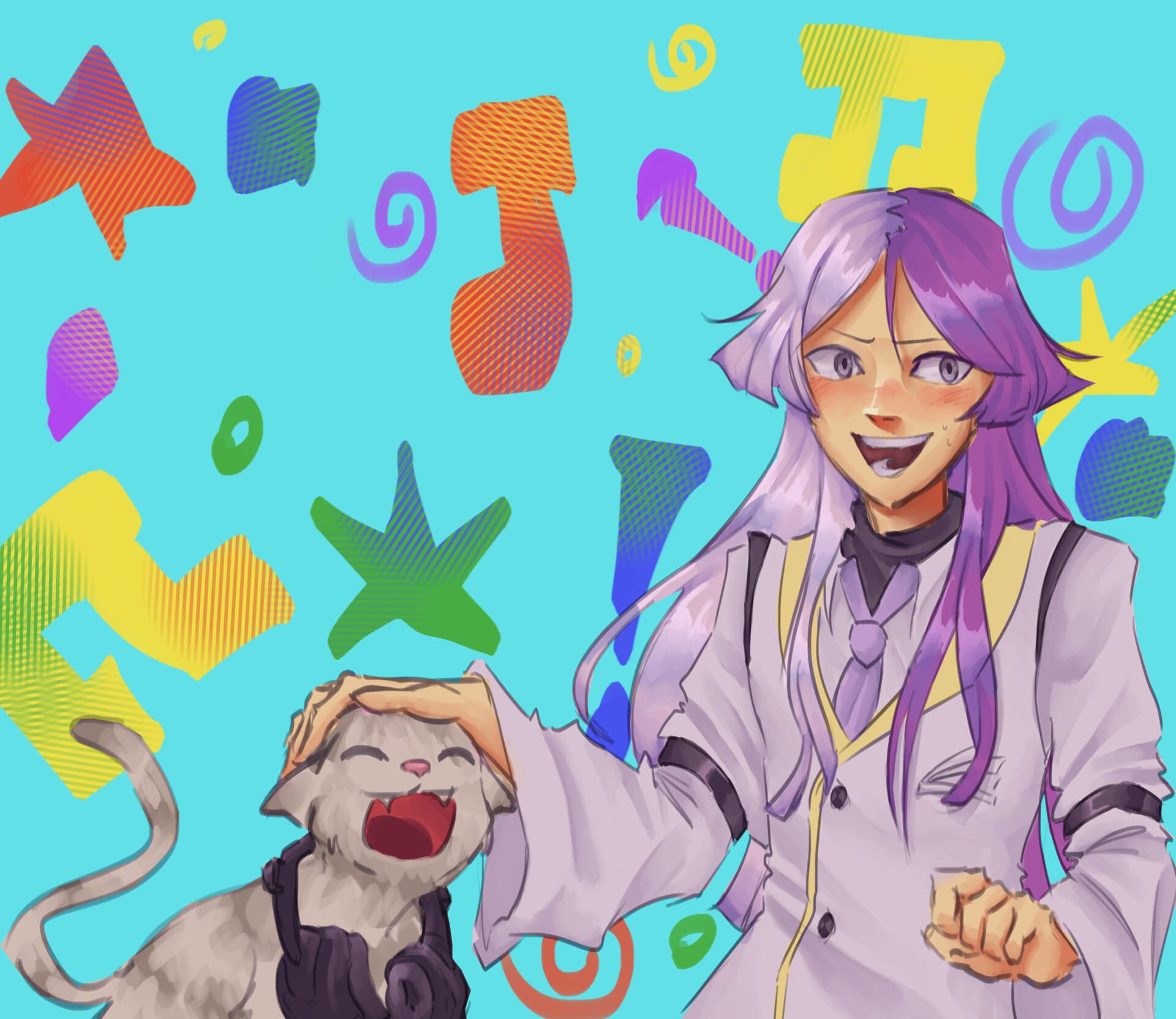 ArtStation - boy AND cat