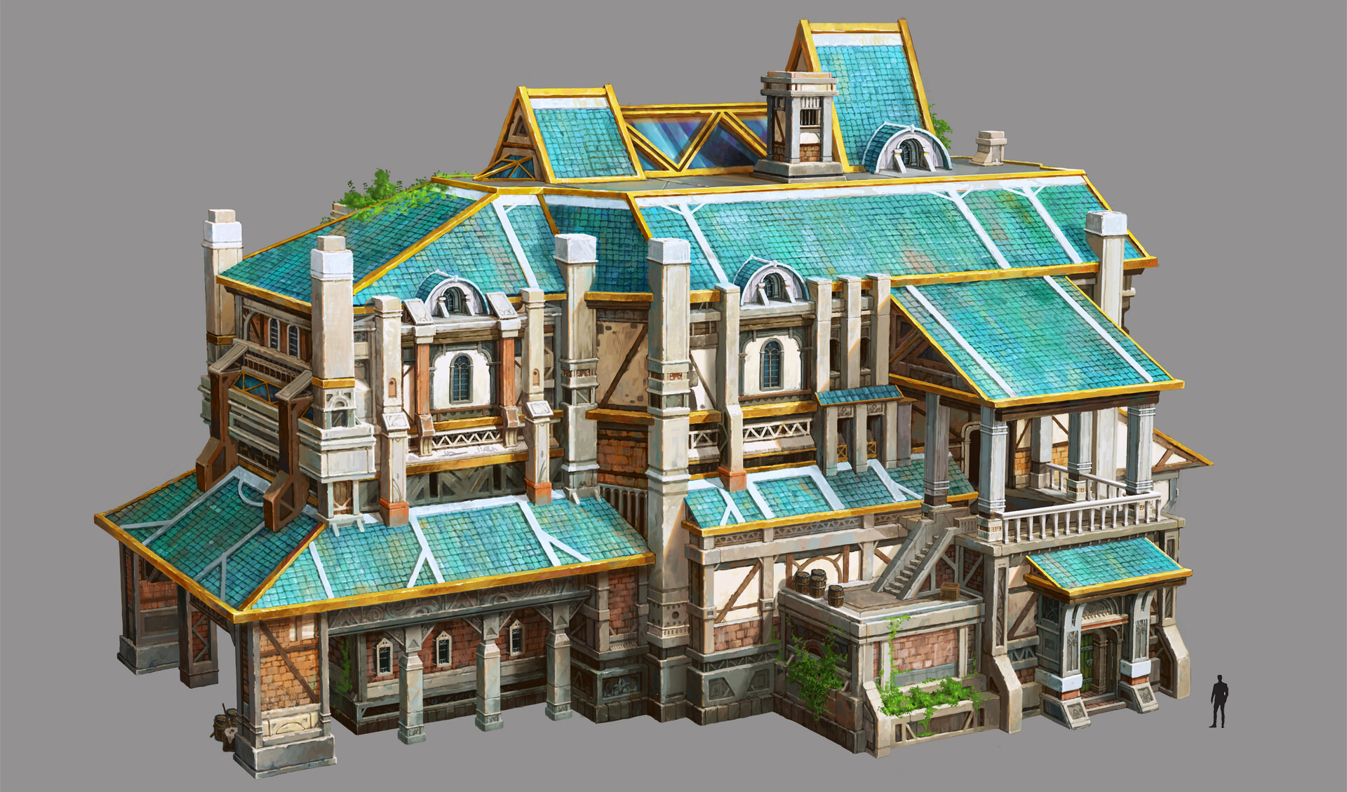 ArtStation - Fantasy world's aristocratic mansion