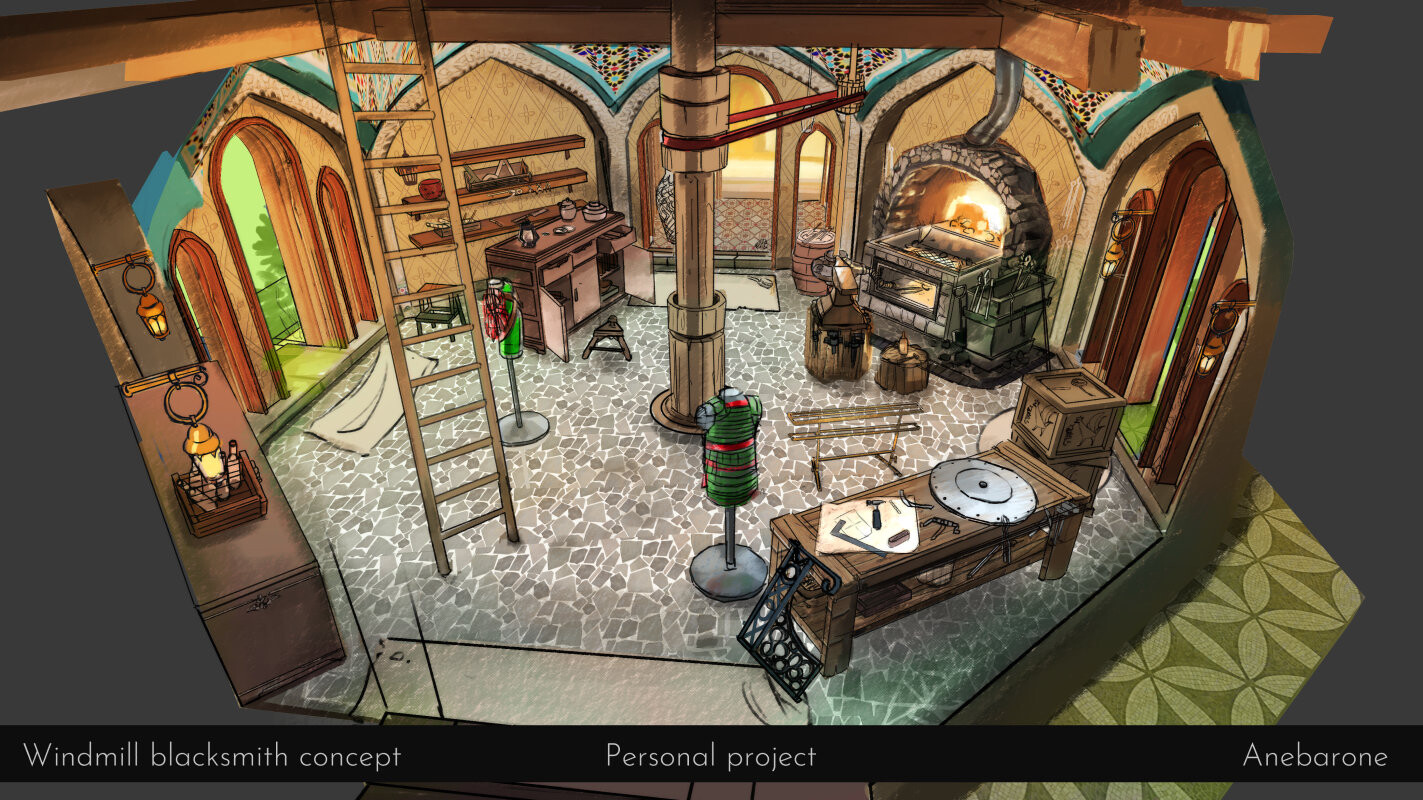 ArtStation - Butterflies - Blacksmith Forge Concept art