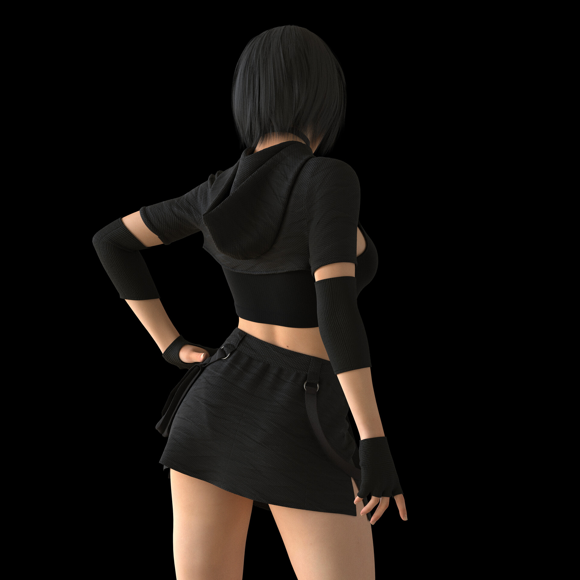 Raintsa - Female Agent Outfit | Marvelous Designer | CLO3D project