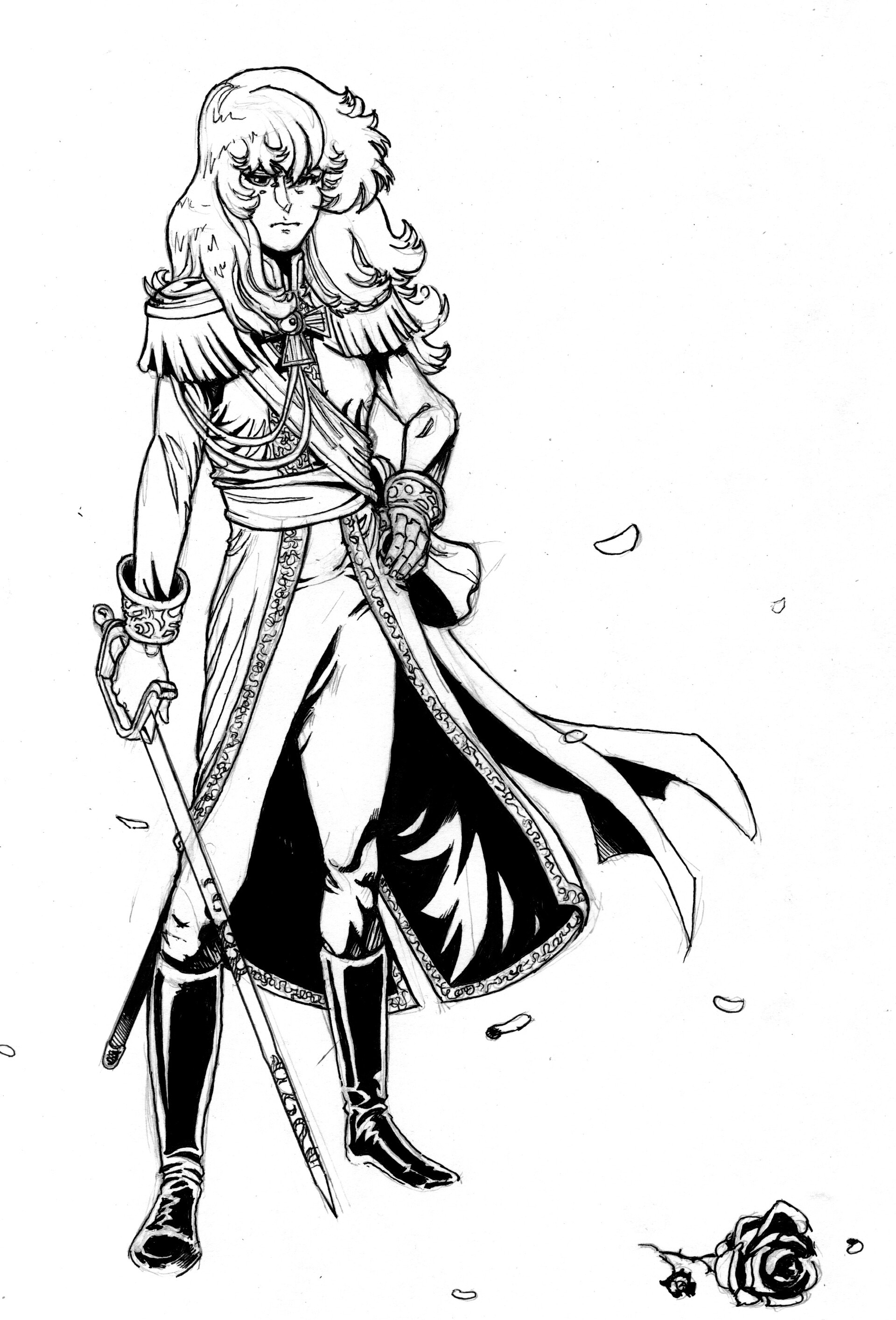 lady oscar coloring pages