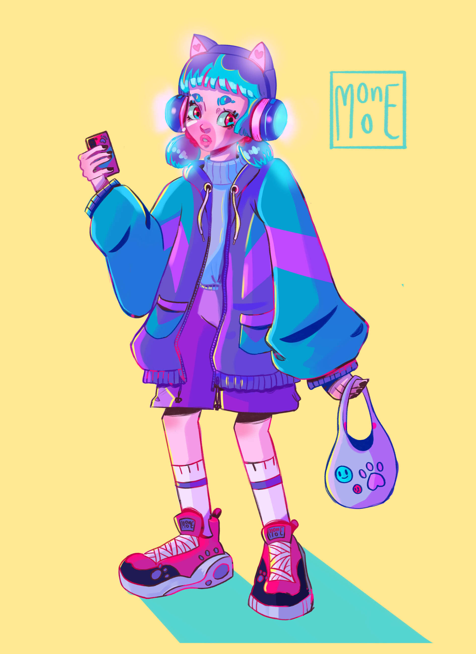 ArtStation - Purple chill girl