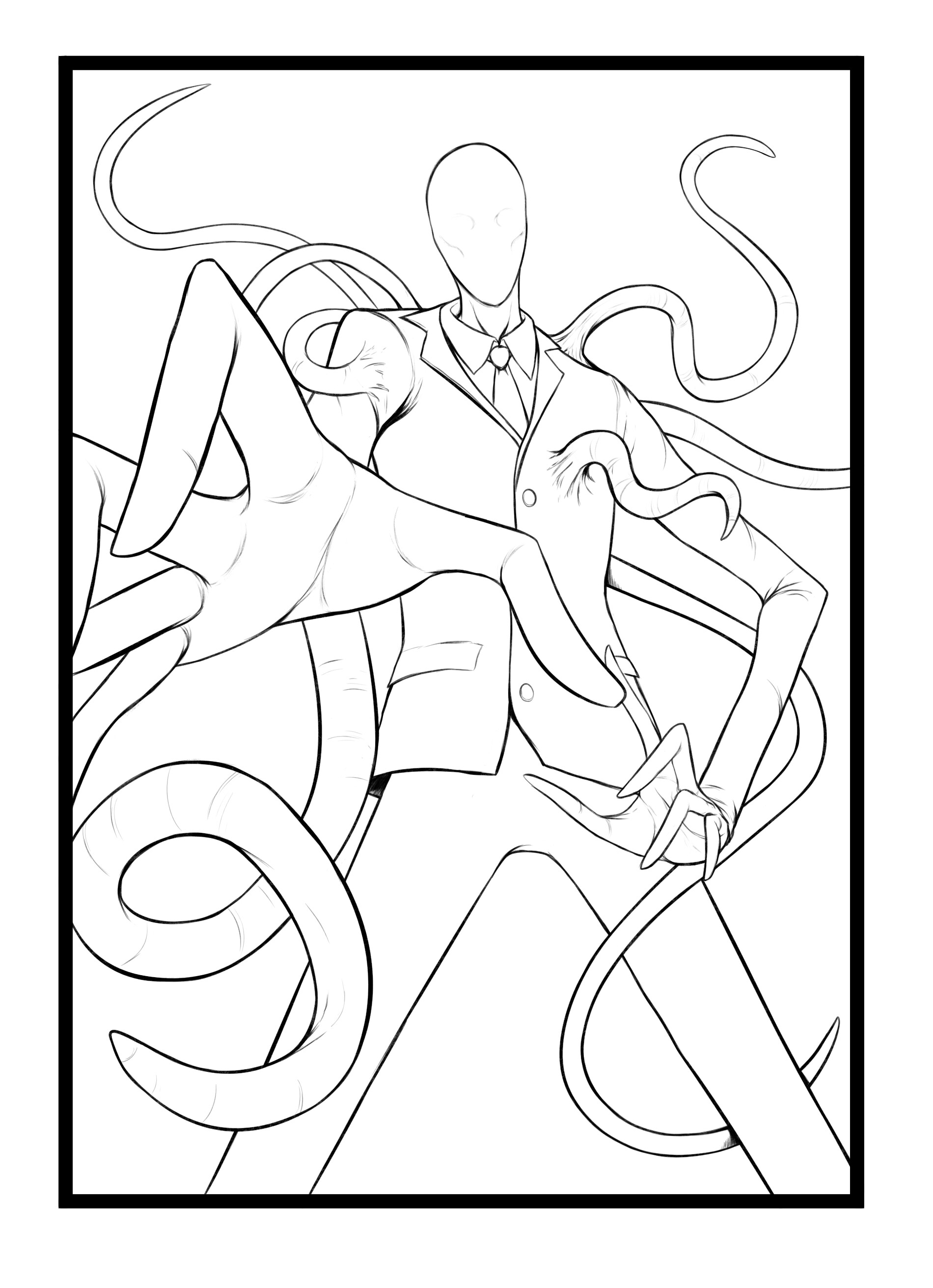 slenderman coloring pages